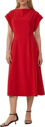 s.Oliver Midikleid mit Turn-up-Ärmeln