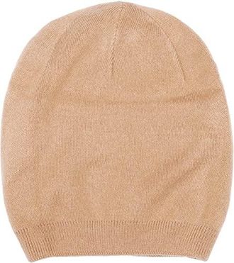 styleBREAKER Bonnet Unisexe en Maille Fine Uni Avec Bord-c&ocirc;te, Double Couche dHiver Chaud 04024195, Couleur: Chameau