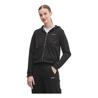 DKNY Zip-through Hoodie - - Sweatshirts & Hoodies - Damen - Schwarzk - S