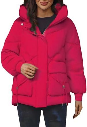 Generic Doudoune matelassée pour femme, veste rembourrée pour femme, fermeture éclair, nouveau manteau dhiver ample chaud en hiver, manteaux épais, vestes pan