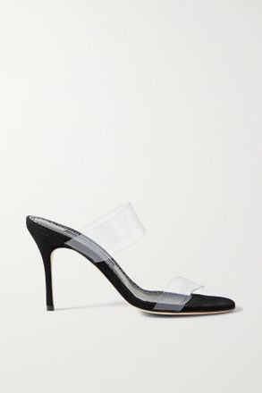 Manolo Blahnik Mules En Pvc Scolto 90 - Noir