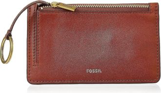 Fossil Brieftasche für Frauen Logan, Leder/Polyurethanbesatz Klappe Clutch braun 19,4 cm L x 2,5 cm B x 10,2 cm H SL7833200