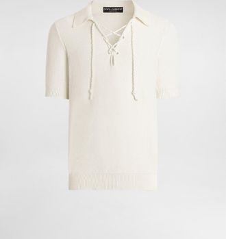 Dolce & Gabbana Serafino Pullover With Drawstring - Mann Strickwaren Beige 54
