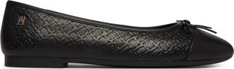 Tommy Hilfiger Ballerinas Tommy Hilfiger Th Monogram Ballerina FW0FW09468 Schwarz