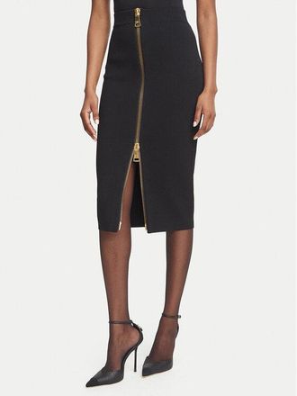 Elisabetta Franchi Bleistiftrock GK-28B-66E2-V440 Schwarz Slim Fit