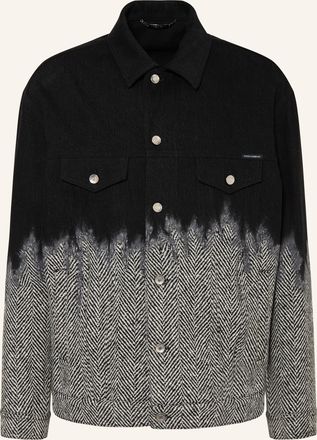 Dolce & Gabbana Jeansjacke Im Materialmix schwarz