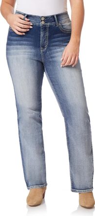 Wallflower Jeans Damen Jeans Instastretch Luscious Curvy Bootcut Jeans, Camille, 24 Plus