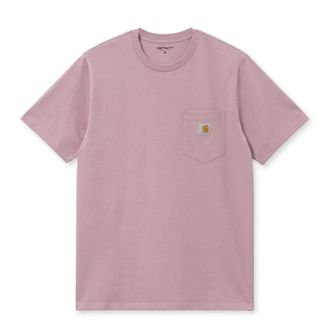 Carhartt Work in Progress S/S Pocket T-Shirt - - Tops - Herren - Rosa - XL