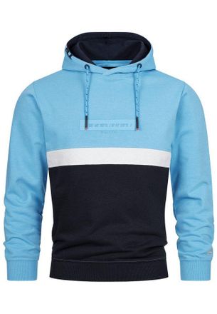 Indicode Hoodie Herren INMagnus Sweatshirt Kapuze Herrenhoodie Stylischer Kapuzenpullover mit Colorblock-Design