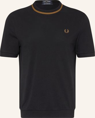Fred Perry T-Shirt Aus Piqu&eacute; schwarz