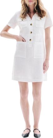 Caroll Damen Rk000-laureb Kleid aus Leinen, wei&szlig;, 38