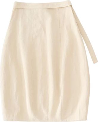 STUDIO NICHOLSON Femme, Jupes, Beige, Taille: 36 FR Orcha Belt Wrap Skirt