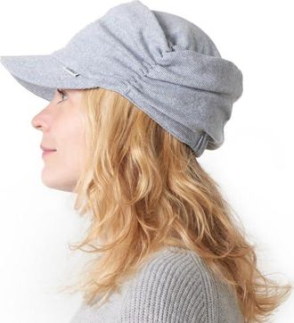 Charm by Casualbox Casquette Militaire Homme Femme Baseball - Chapeau Newsboy Visiere Plate 100% Coton Army Hat Chinois Elastique Couche Plissé Souple Gris Clair