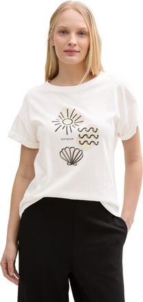 Tom Tailor Damen 1047069 T-Shirt, 10315 - Whisper White, M EU
