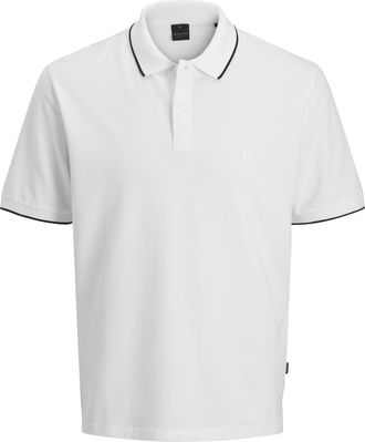 Jack & Jones Poloshirt JACK & JONES JPRBLAWESTON SS POLO, Herren, Gr. XL, hellwei&szlig; detail:contrast, Jersey, Obermaterial: 100% Baumwolle, unifarben, regular fit no