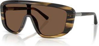 Dolce & Gabbana Homme, Accessoires, Brun, Taille: ONE Size Dg4520 Shield Lunettes de soleil