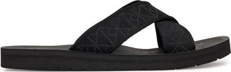Calvin Klein Pantoletten Ess Diecut Xcross Wb Aop HM0HM02093 Schwarz