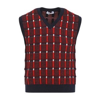 Jil Sander &Auml;rmellose Strickweste - - Knitwear - Herren - Mehrfarbig - L