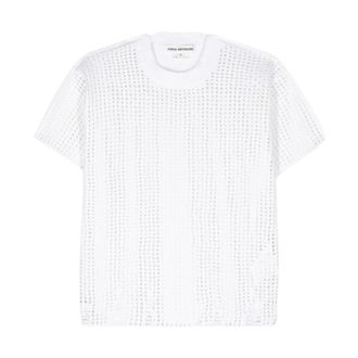 Junya Watanabe Gepaneltes Design Wei&szlig;e T-Shirts und Polos - - Tops - Damen - Wei&szlig; - S