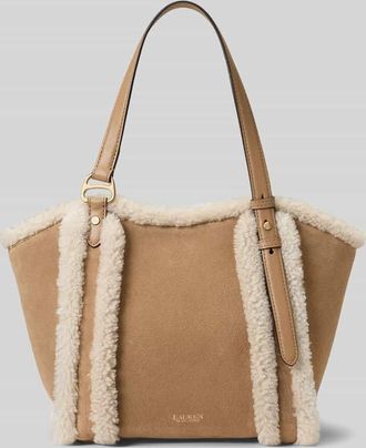 Lauren Ralph Lauren Henkeltasche mit Lammfellvelours-Details Modell TASHA