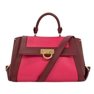 Ferragamo Sac &agrave; main Gancini Pre-owned - Femme - Pre-owned - Rouge - Taille: ONE Size