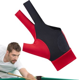 Generico Poolhandschuh f&uuml;r linke Hand, Poolhandschuh | Billardhandschuh f&uuml;r linke Hand 3 Finger - Billardhandschuh - Atmungsaktive elastische Handschuhe f&uuml;r Bi