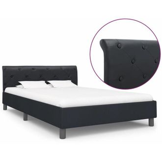 vidaXL Cadre de lit sans matelas noir similicuir 140x200 cm Vidaxl