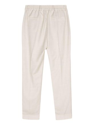 Eleventy Womens Lurex Chambray Slim Trousers White Aw24 W