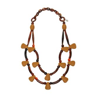 Max Mara Femme, Accessoires, Brun, Taille: ONE Size Collier Wkafalange