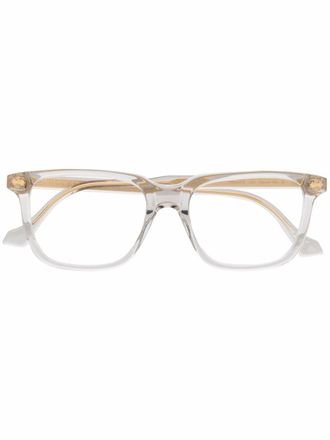 Gucci lunettes de vue &agrave; monture carr&eacute;e transparente - Blanc