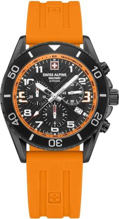 Swiss Alpine Military Homme, Accessoires, Orange, Taille: ONE Size Chronograph Watch