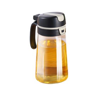 Generico &Ouml;lspender mit automatischem Deckel f&uuml;r Oliven&ouml;l, tropffrei, &Ouml;lspender, Glasflasche, Oliven&ouml;lbeh&auml;lter, Aufbewahrungsflasche f&uuml;r Oliven&ouml;l