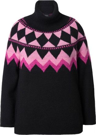 Ulla Popken Rollkragenpullover Pullover Norwegermuster Rollkragen Langarm