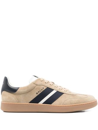Bally baskets Retro en daim à détails rayés - Tons neutres
