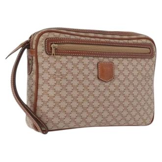 Celine Pochette Pre-owned en toile Macadam - Femme - Pre-owned - Beige - Taille: ONE Size