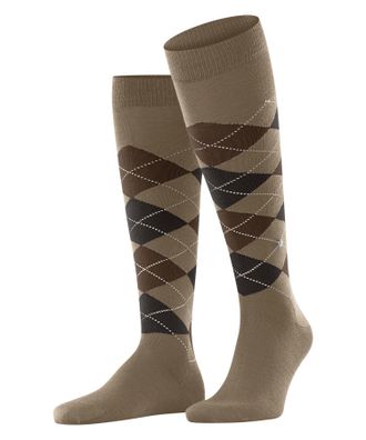 Burlington Herren Kniestr&uuml;mpfe Edinburgh M Kh Wolle lang gemustert 1 Paar, Braun Nut Melange 5037, 40-46