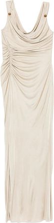 Versace Knielanges Kleid - Creme