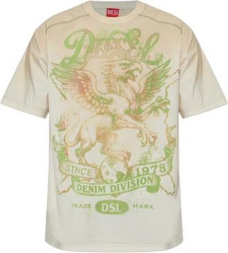 Diesel Homme, Tops, Beige, Taille: L T-Shirt