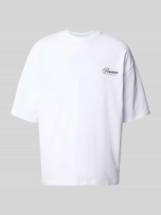 Review T-Shirt mit Logo- und Statement-Print