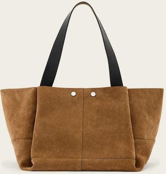 AllSaints Rosalie sac cabas en daim et cuir marron