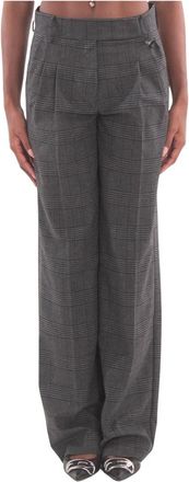 Aniye By Femme, Pantalons, Gris, Taille: 38 FR Daliah Check Baggy Pants