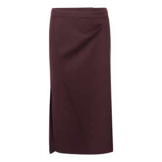 Victoria Beckham Kompakter Flanell-Midirock - - Skirts - Damen - Lila - XS