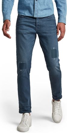 G-Star G-Star Herren 3301 Slim style Jeans, Blau (worn in rivulet patch restored 51001-C048-C601), 32W / 34L