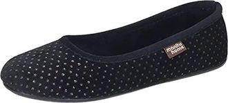 Manitu Femme Chaussons pour la Maison, Noir, 38 EU