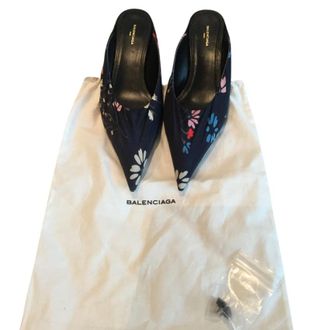 Balenciaga Floral Print Knife Mules Size 36.5