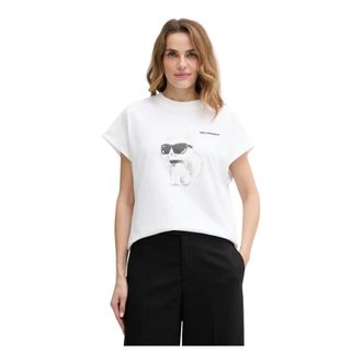 Karl Lagerfeld Femme, Tops, Blanc, Taille: 38 FR T-Chemises