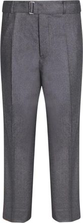 Officine G&eacute;n&eacute;rale Homme, Pantalons, Gris, Taille: XL Pantalon &agrave; Pinces en Flanelle avec Ceinture
