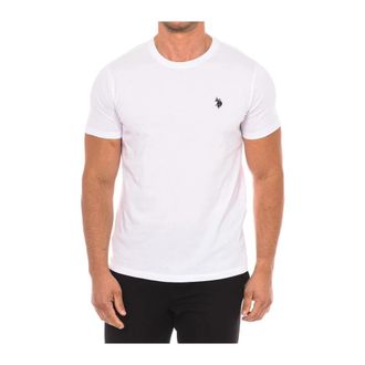 U.S.Polo Association Kurz&auml;rmeliges T-Shirt mit Rippstrickabschluss - - Tops - Herren - Wei&szlig; - 2XL