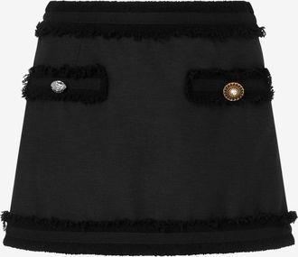 Moschino Stretch-Bouclé-Minirock - Schwarz