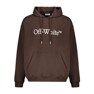 Off-white Homme, Sweatshirts et sweats &agrave; capuche, Brun, Taille: XS Logo SweaT-shirt
